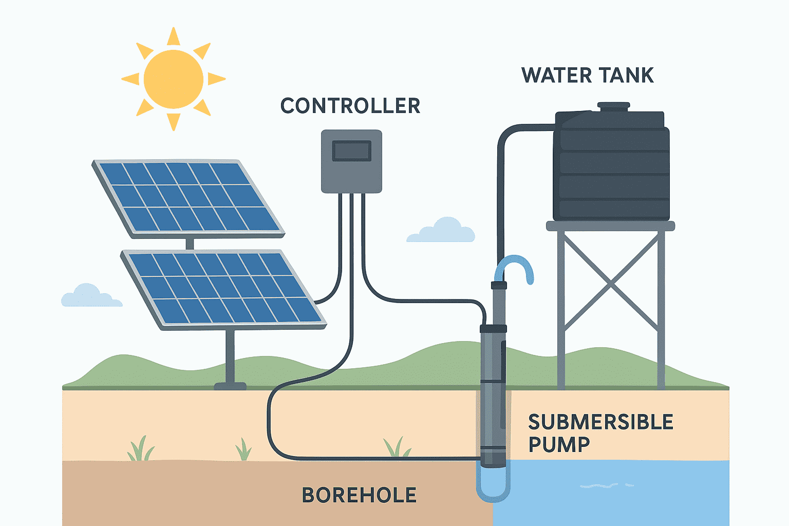 Submersible Solar Water Pump | How It Works